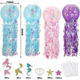 3 Pack Mermaid Hanging Jellyfish Paper Lanterns with Bright Strip and ...