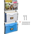 X-cosrack 3-Tier Hanging Wall File Organizer with Door Hooks and 6pcs S ...