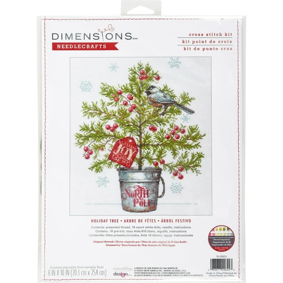 Dimensions Counted Cross Stitch Kit 11"X11"-Butterfly & Daisies (14 ...