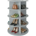 7 Tier Rotating Shoe Rack Tower Spinning Shoe Display Lazy Susan ...