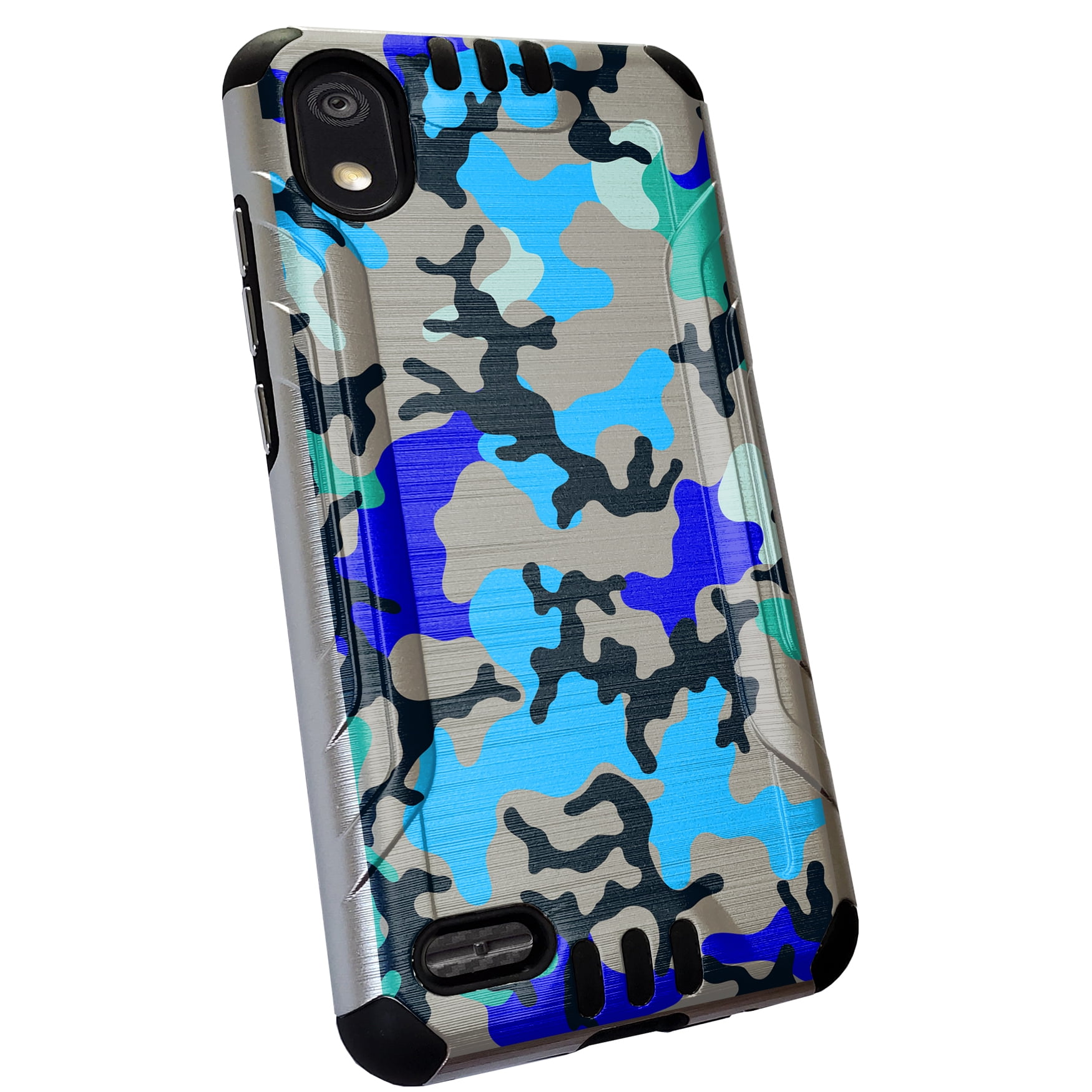 Dalux Combat Phone Case Compatible With Alcatel Tcl A2 A507dl Blue