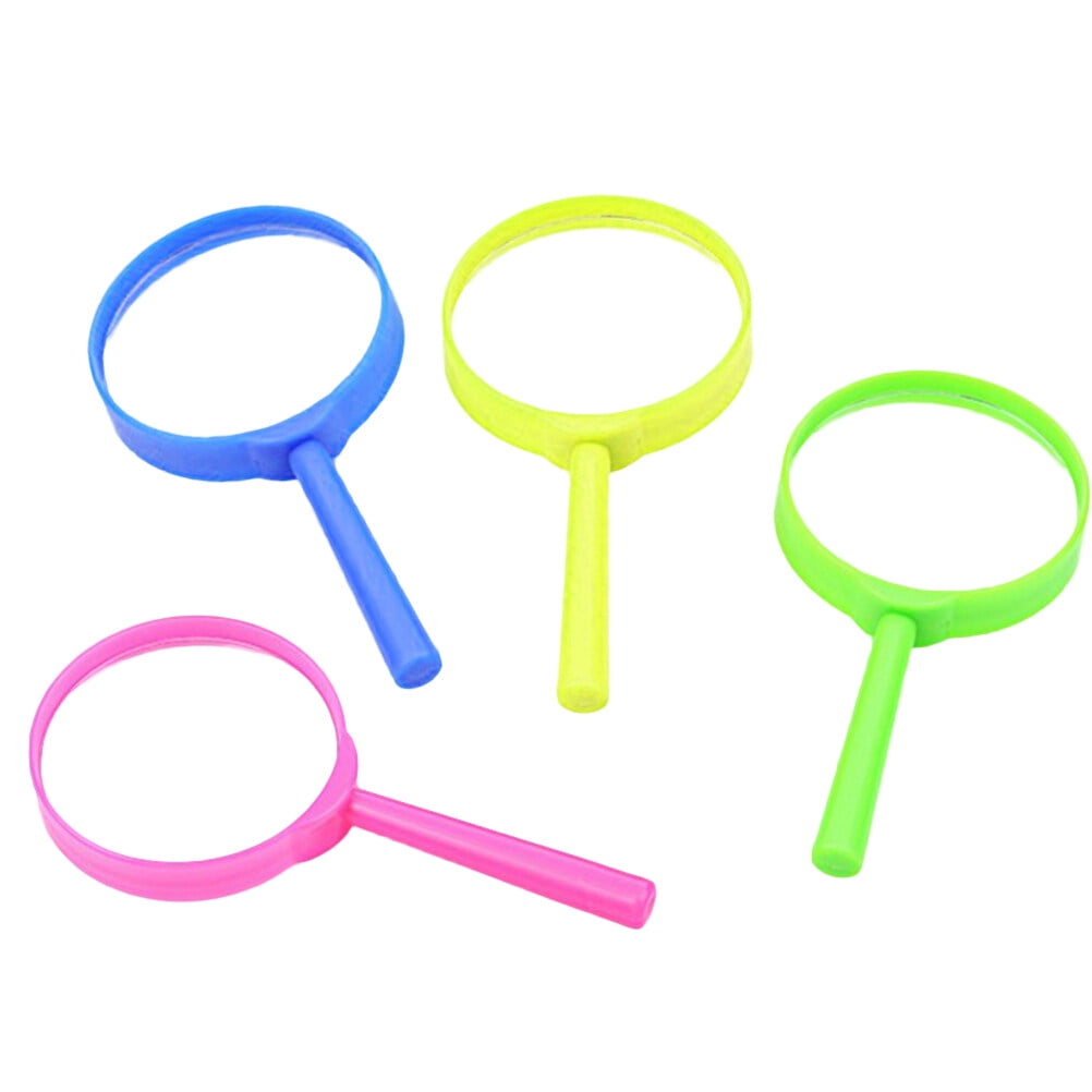 NUOLUX 4pcs Magnifying Glasses Handheld Plastic Magnifying Glasses ...