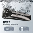 4D Electric Shaver for Men, IPX7 Waterproof Electric Razor Dry Wet ...