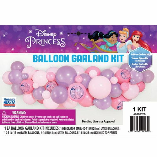 Disney Princess Balloon Garland 6ft Pink And Purple