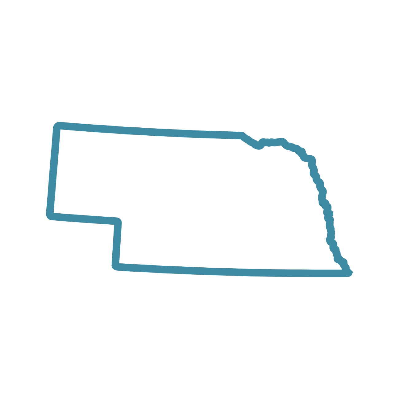 Nebraska Outline Sticker Decal Die Cut - Self Adhesive Vinyl ...