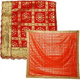 Red Large Decorative Silk Cloth Chunari (Size :- 40 Inches x 40 Inches ...