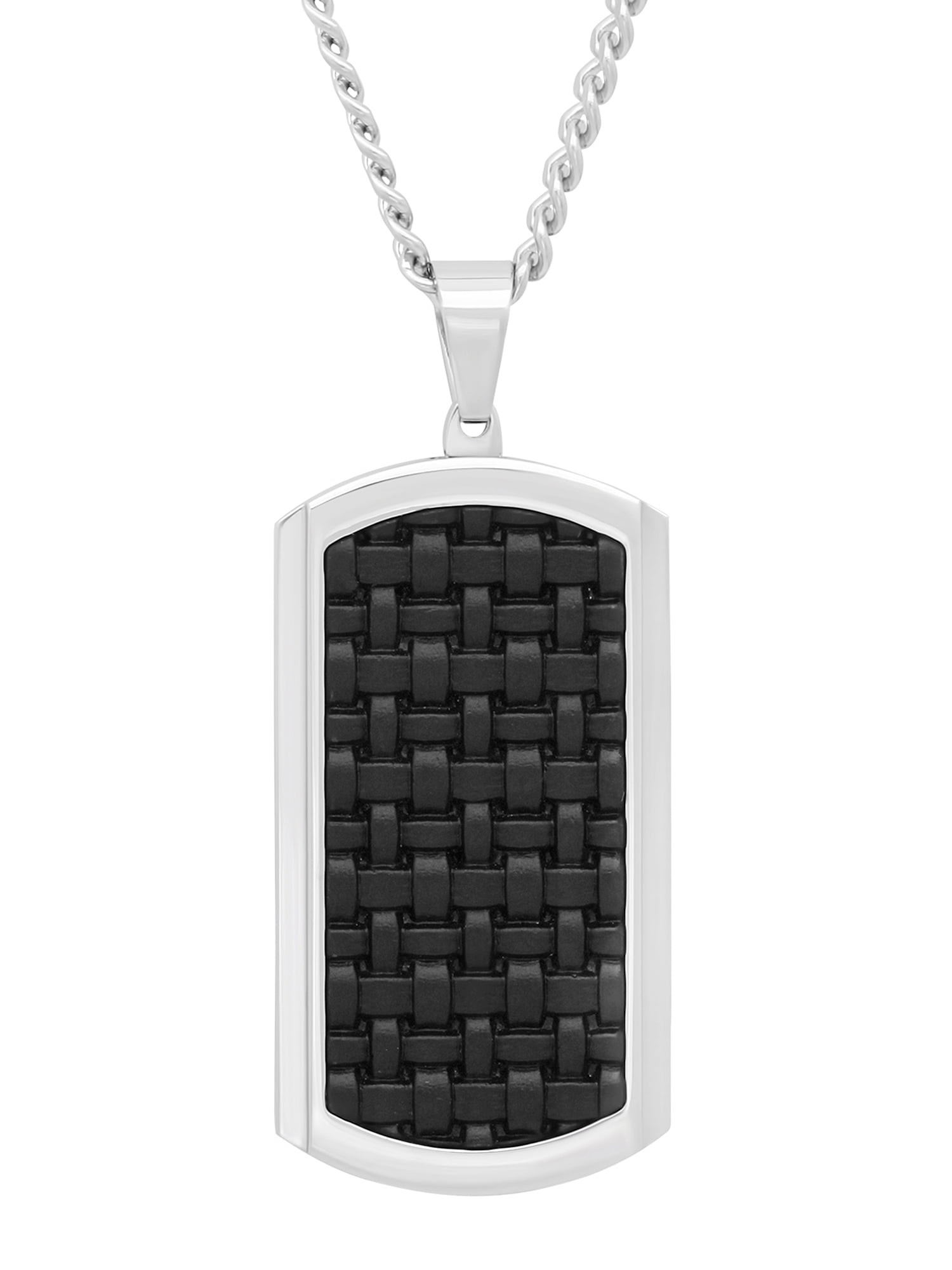 Brilliance Fine Jewelry Mens Stainless Steel Woven Faux Leather Dog brilliance-fine-jewelry-mens-stainless-steel-woven-faux-leather-dog
