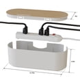 D-Line Cable Management Box, Hide Power Strips & Cords - Small, White ...