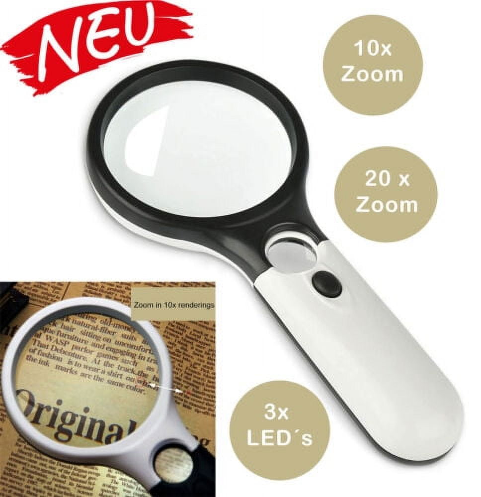 Lupa portátil, compacta y ligera, ideal para leer y para pasatiempos ...