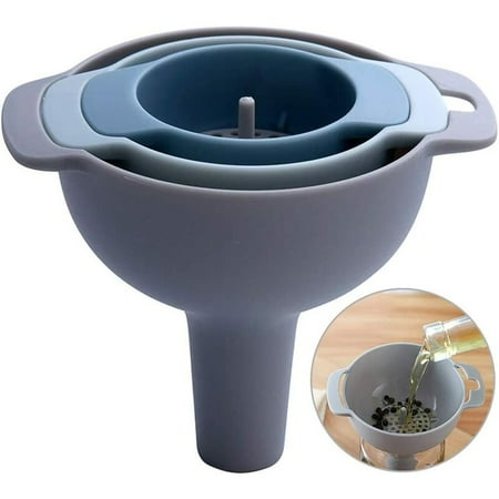 Food Funnel, Kitchen Funnel, Plastic Funnel, Jam Funnel, with Filter, 4 ...