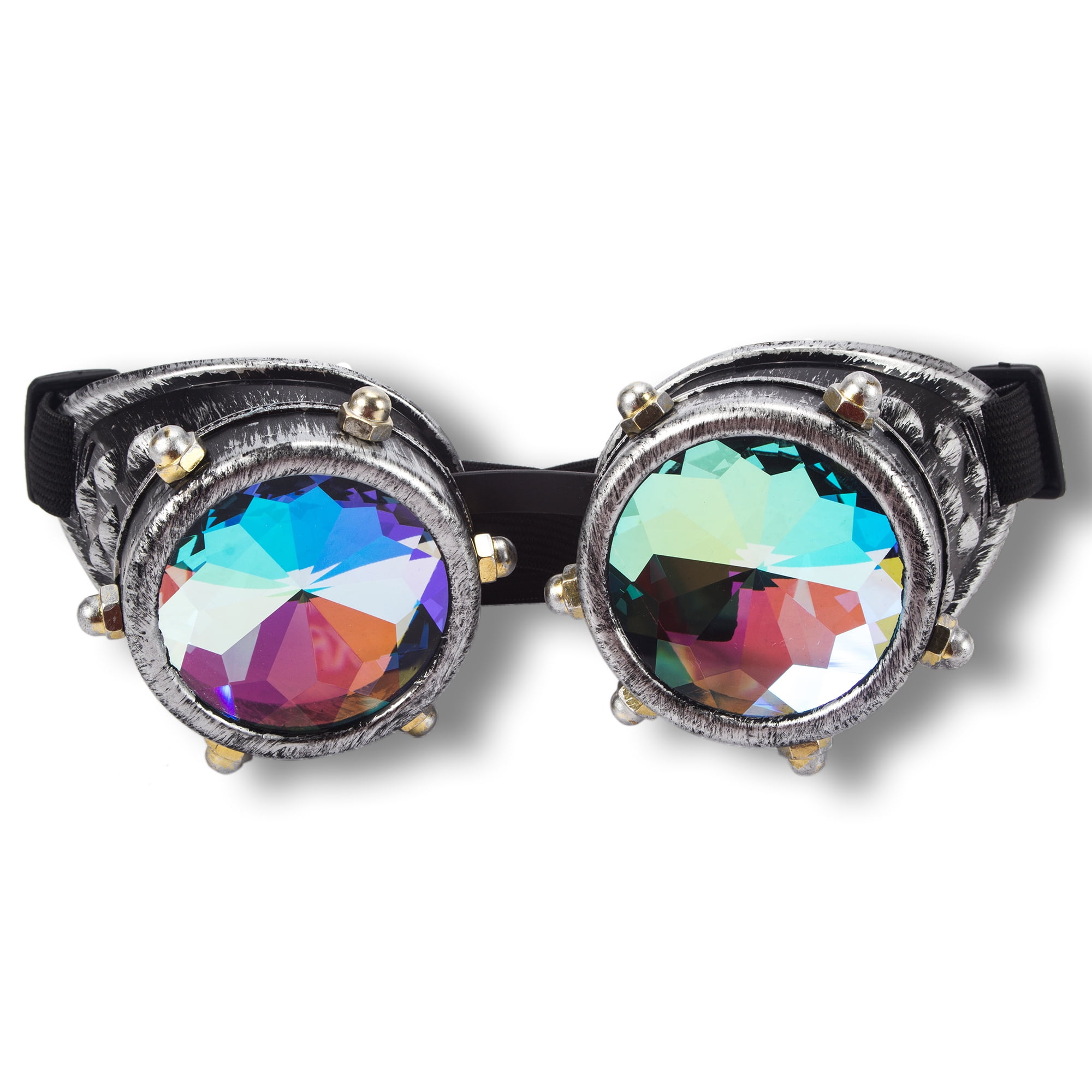SAYFUT Vintage Steampunk Goggles Rainbow Kaleidoscope Festival ...