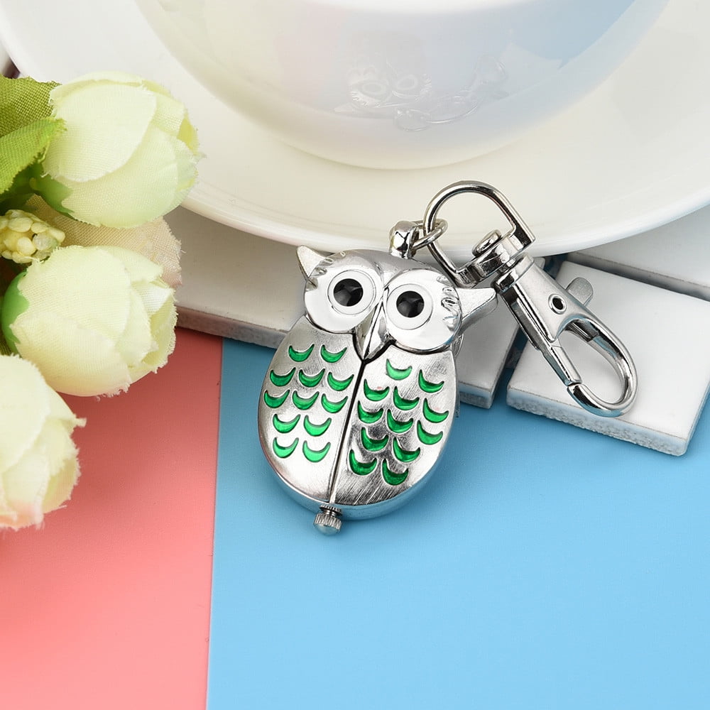 【MIARHB】Fashion Gorgeous Owl Watch Clip Pocket Keychain ( watch for ...