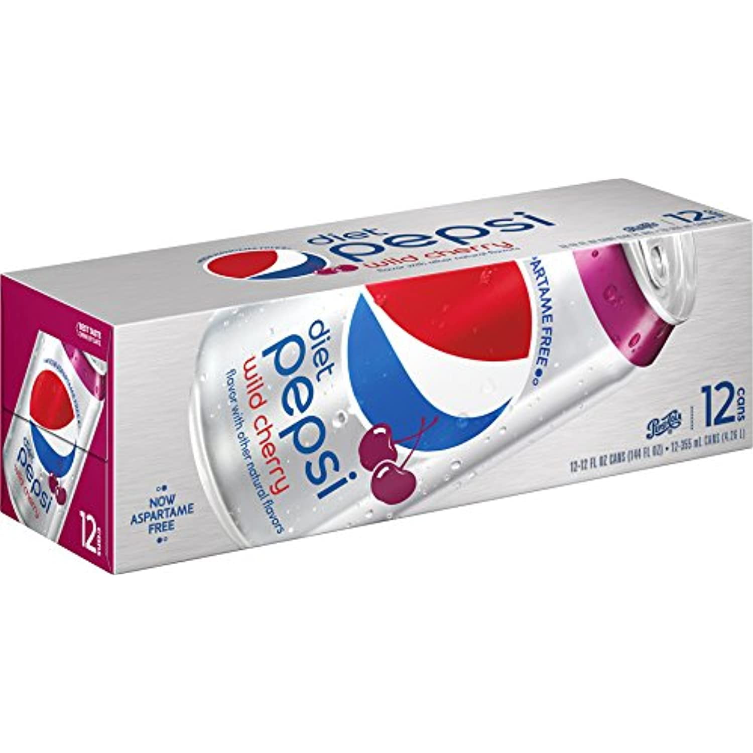 Pepsi Diet Wild Cherry Soda, 12 Ounce (12 Cans) - Walmart.com