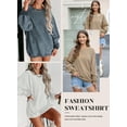 Eytino Womens Sweatshirt Oversized Casual Crew Neck Loose Corduroy ...