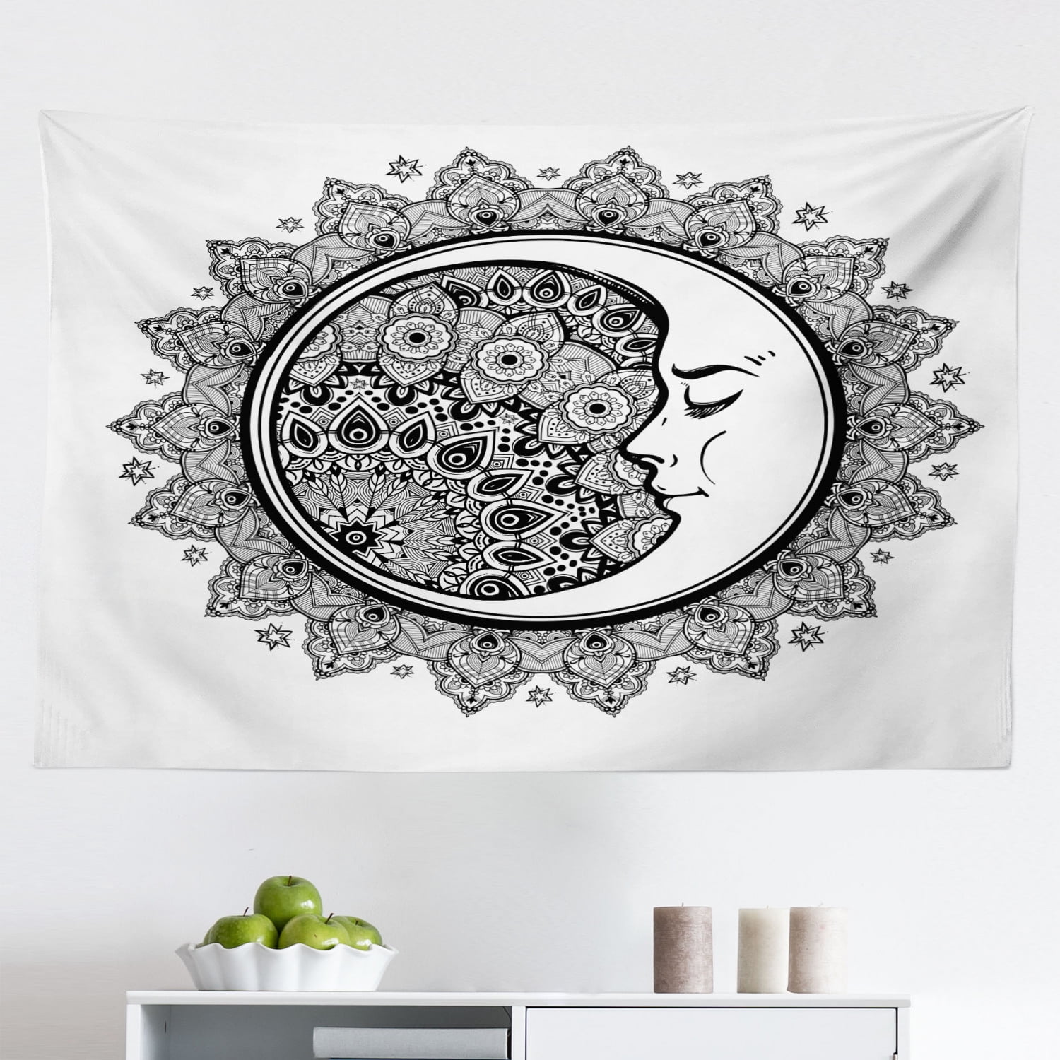 Zodiac Tapestry, Micro Cosmos Universe Eastern Lace Mandala Form with ...