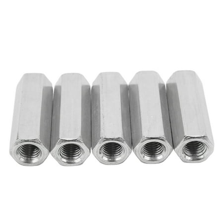 Threaded Rod Connector, 304 Stainless Steel Hex Rod Coupling Nut Silver ...