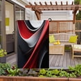 Abstract Stitching Garden Flag 28x40 Inch Red Gary Black Water Ripple ...