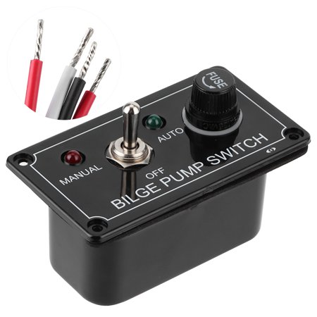 Cergrey Bilge Pump Switch,LED Toggle Switch,3-Way Toggle Switch Panel ...