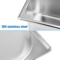 Highcool 5 PCS 1/6 Size, 4 Inch Deep Steel Table Pans, -Jamming Pan ...