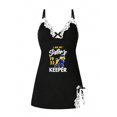 Black Lace Trim Sleep Dress With I Am My Sisters 1922 Keeper Print ...