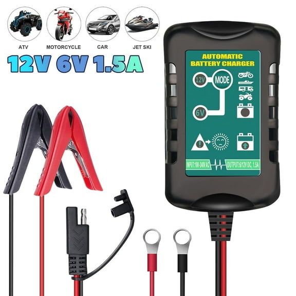 Pulsar 6V/12V Automatic Battery Charger and Maintainer for Motorcycles ...