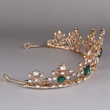 MLINS Green Crystal Crown for Wedding Decor Made of Durable Alloy and ...