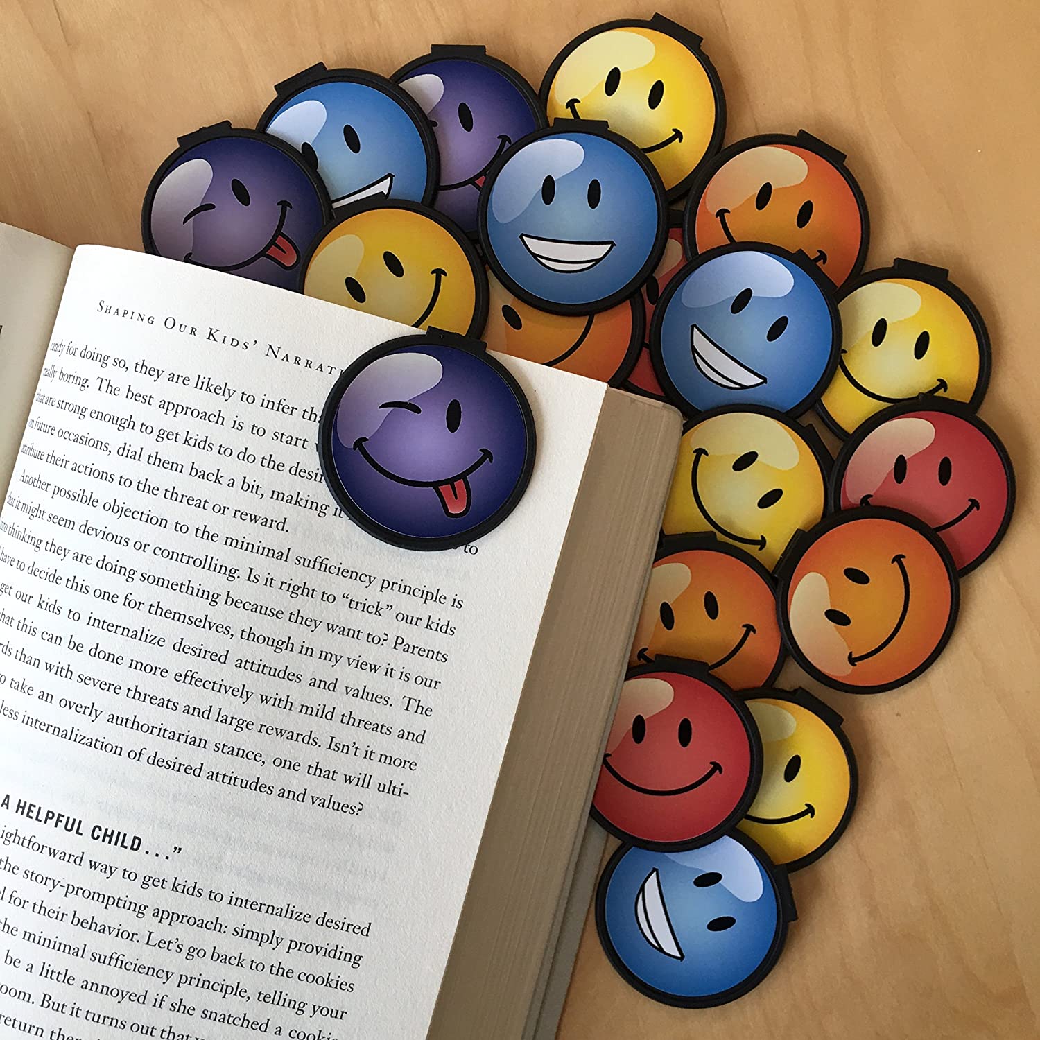 SMILEY FACE Bulk Bookmarks (Set of 36) for kids, teens & children of ...