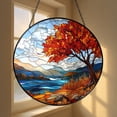 Coastal Cliff Landscape Stained Glass Style Suncatcher – Scenic Window ...