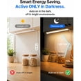 Motion Sensor Dimmable Under Cabinet Lighting, 4500K Daylight, Plug-in ...
