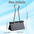 18PCS Jumbo Binder Clips 3 Inch, Black, Extra Large Heavy Duty for ...