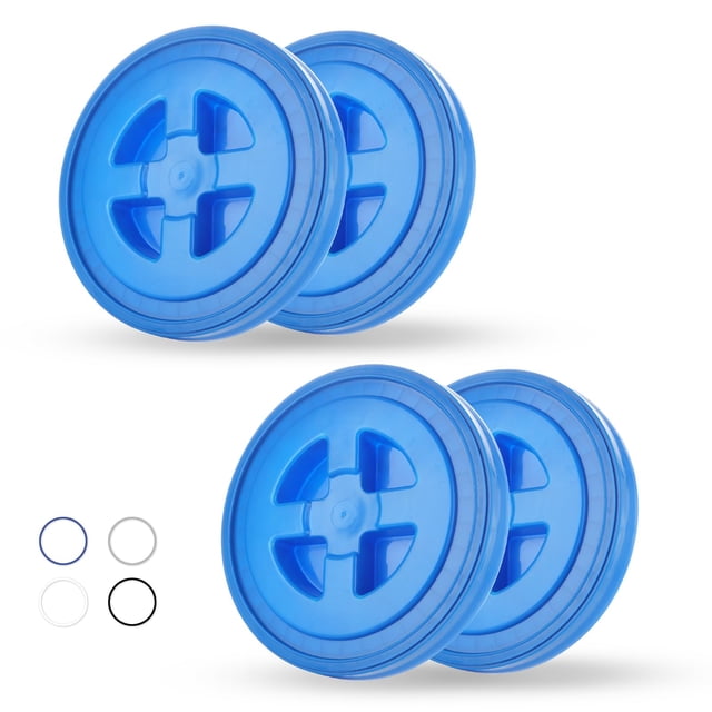 4 Pieces 5 Gallon Gamma Seal Lids Food Grade Leak-Proof Buckets Lids ...