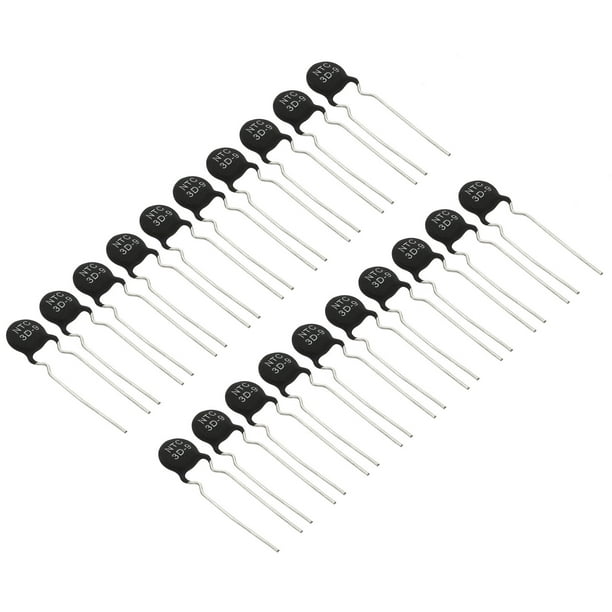 Uxcell NTC Thermistors Resistors, 20Pcs 3 Ohm NTC3D-9 High Sensitivity ...