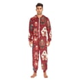 Adult Christmas Onesie Cute Yeti Zipper One-Piece Pajamas Unisex with ...