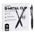 STAGEEK 12 Pack Black Gel Pens, Quick Dry Black Ink Pens, 0.5mm Fine ...