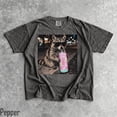 Comfort Colors Raccoon Cotton Candy Drink Graphic Tee, Fun Animal Lover ...