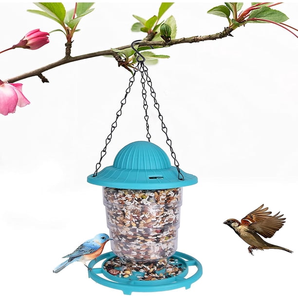 Bird Feeders, Wild Bird Seed Feeder With 6 Ports, Hanging Lantern Bird ...