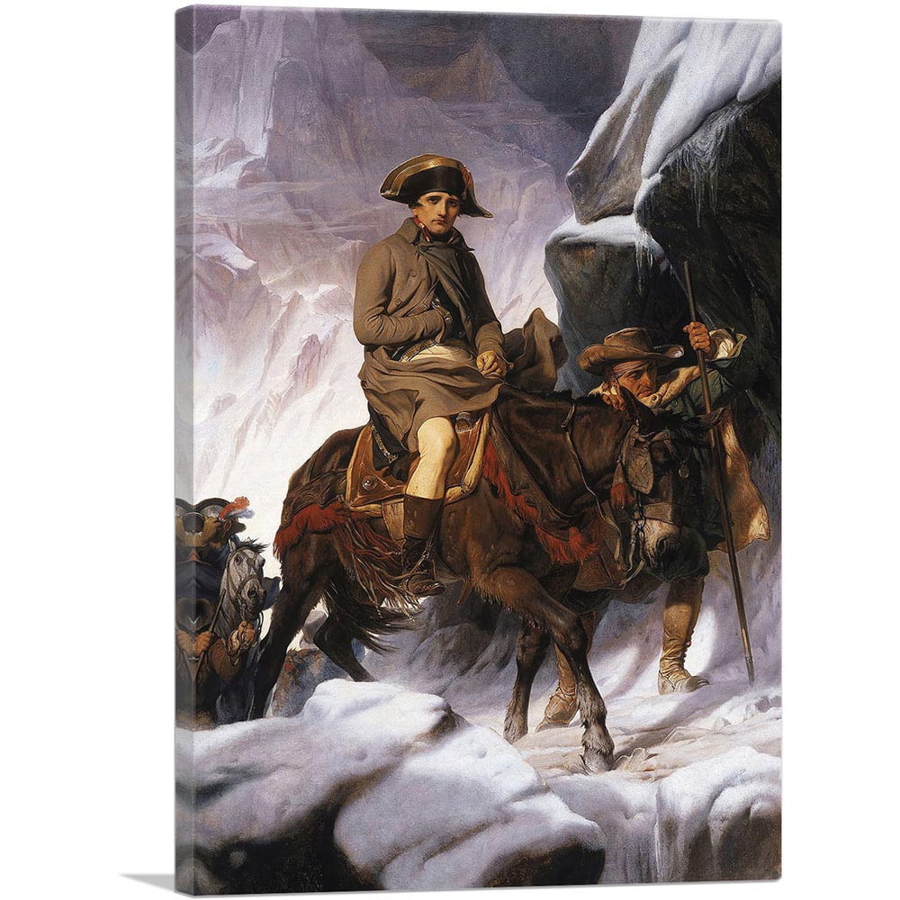 ARTCANVAS Napoleon Bonaparte Crossing The Alps In 1800 Canvas Art Print ...