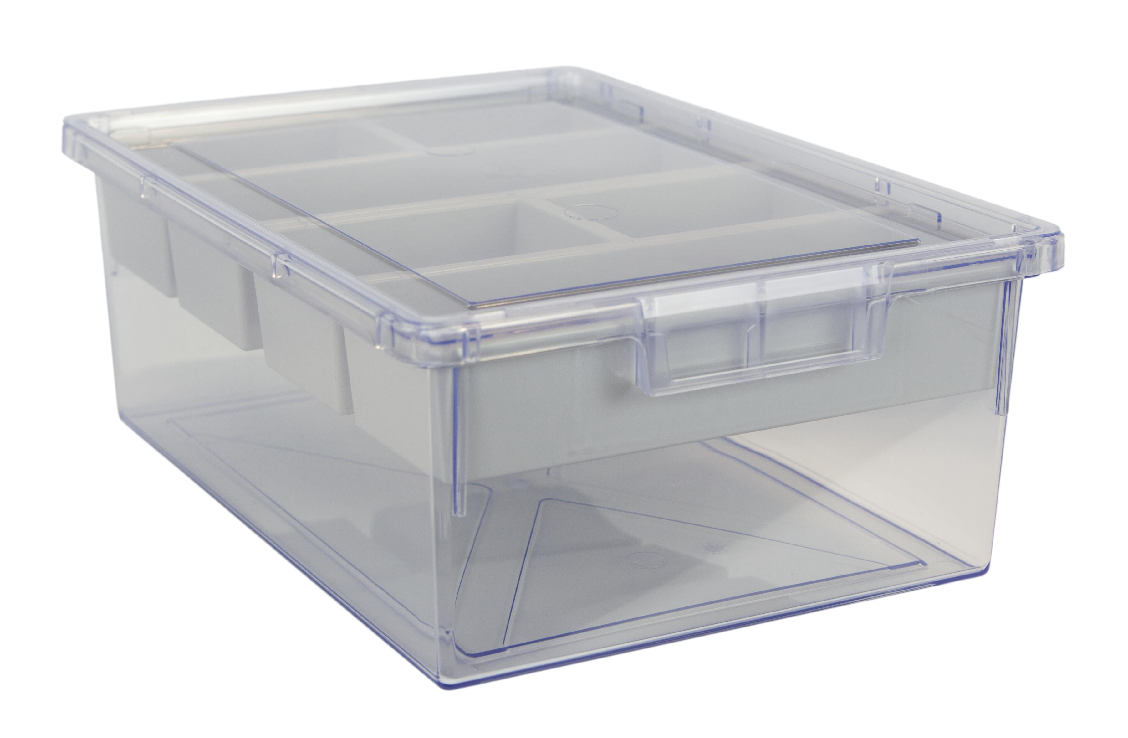 Bin/ Tote/ Tray Divider Kit - Double Depth 6" Bin in Clear - 1 pack ...