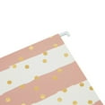 Paper Junkie 12 Pack Striped Hanging File Folders, Gold Foil Dots, 3 ...