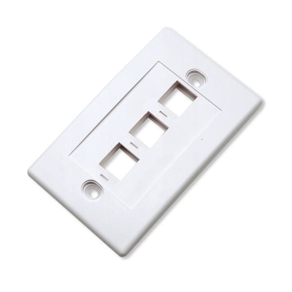 Click here for Blue Diamond 3 Port Keystone Wallplate - 10pk  Wh... prices