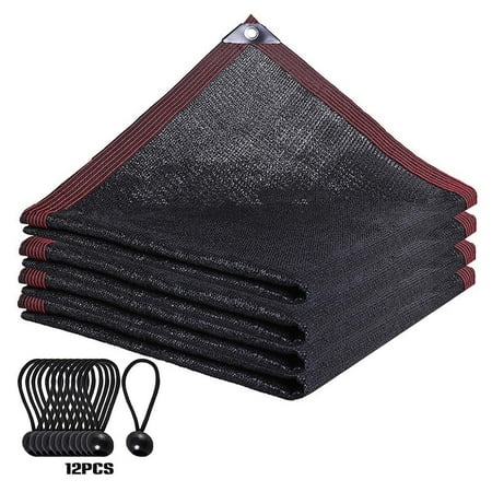 3m*3m Shade Cloth Large Size Shade Tarp Ultra Durable Black Outdoor Sun ...