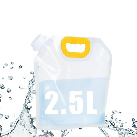 HANBIN 2.5l Outdoor Portable Water Bag Reusable Foldable Transparent ...