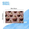 BaHomeck placemats Set of 4 Cupcakes With Cream And Cherries On Pink ...