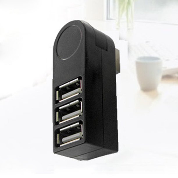 USB Hub 3 Ports Rotatable Mini USB 3.0 Splitter Adapter Hub PC Laptop ...