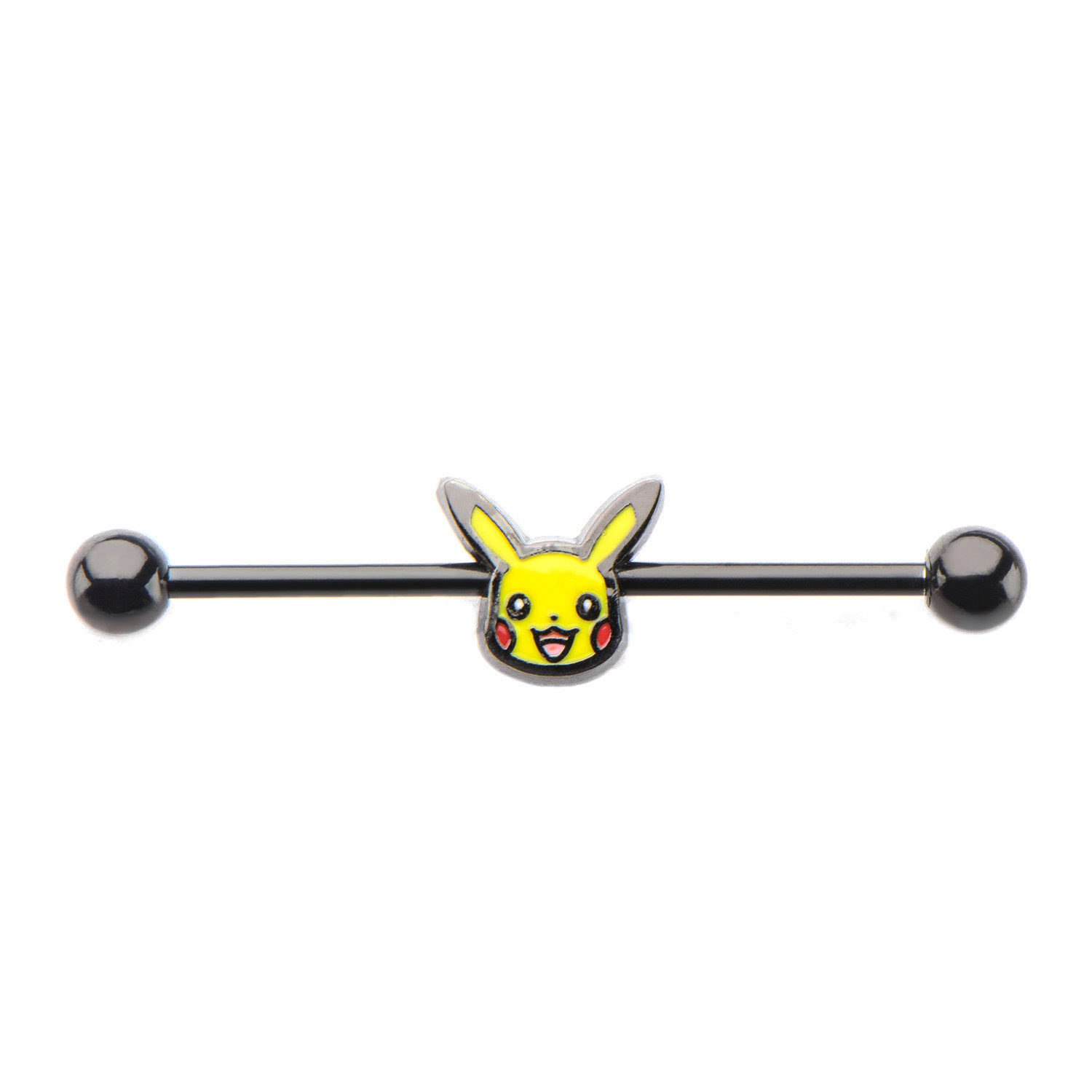 Pokemon Pikachu 14g 1 3/8 Industrial Barbell - Walmart.com