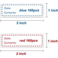 320pcs Removable Freezer Labels, 1 x 3 Inch Food Storage Stickers ...