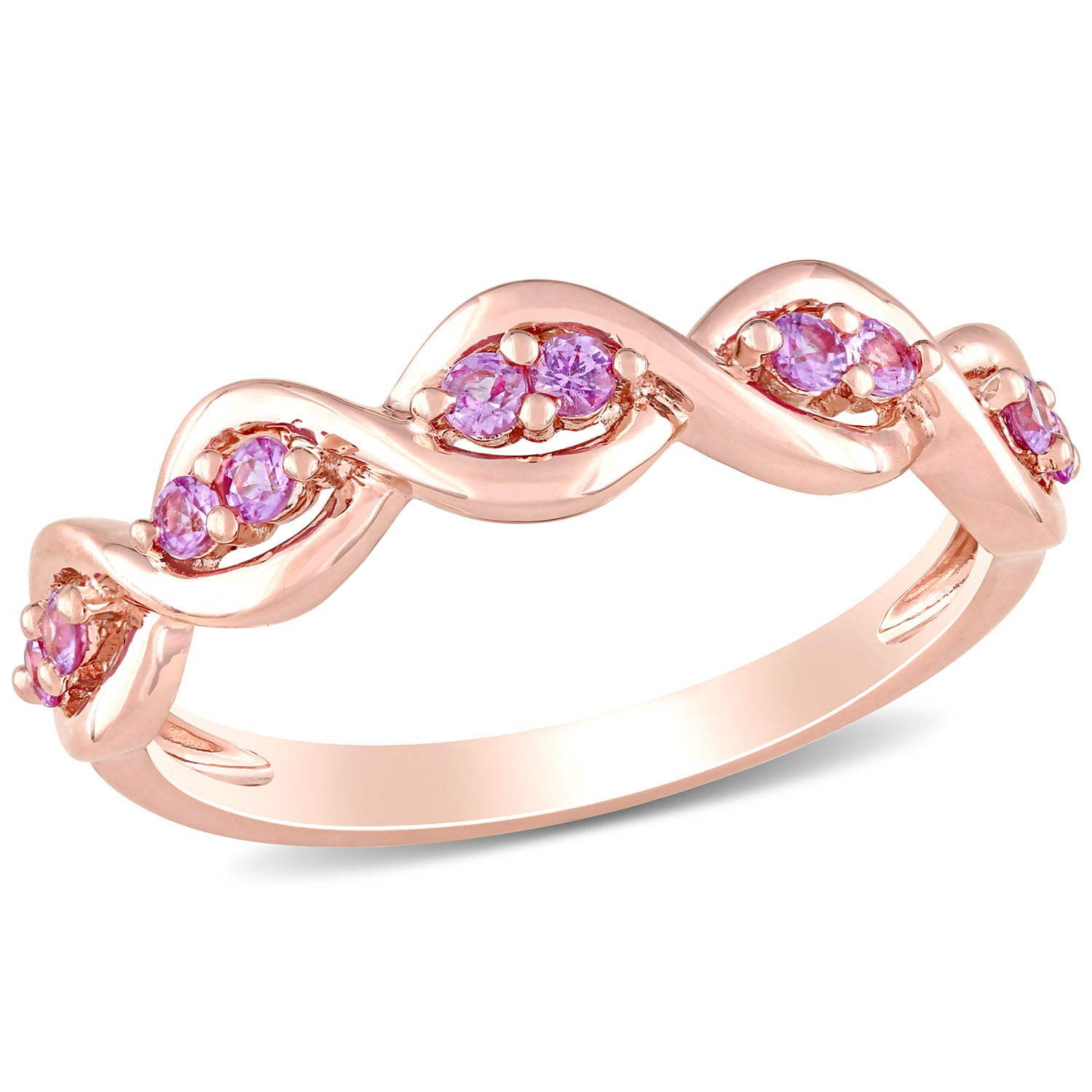 Round Cut Pink Sapphire Infinity Band in 14K Gold - Samsclub.com