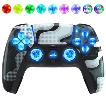 Green Clear Silent Modz LED Light Up Buttons Wireless Custom Controller ...