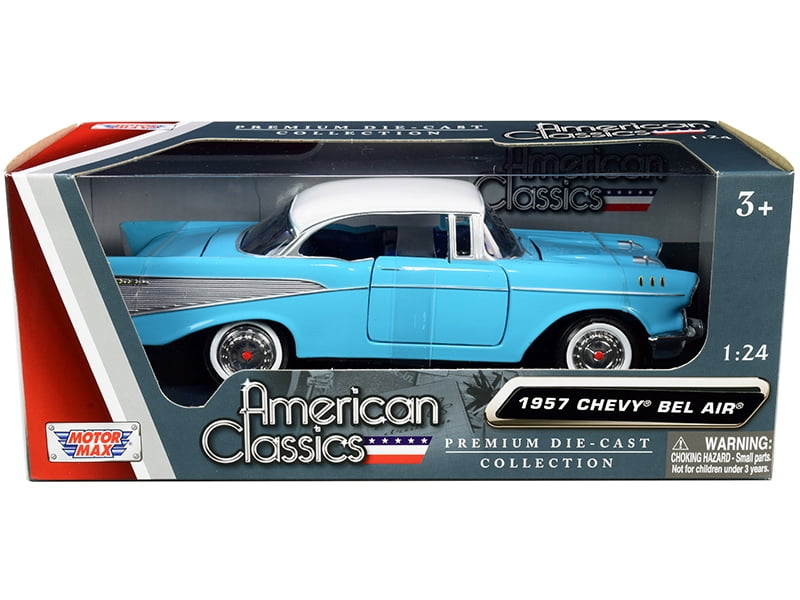1957 Chevy Bel Air, Light Blue - Motor Max 73228AC-WHBL - 1/24 scale ...