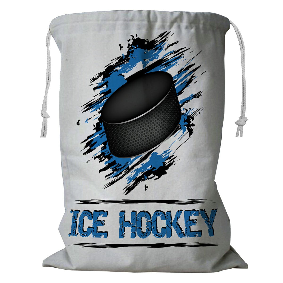ABPHQTO Ice Hockey Puck Grunge Effect Storage Basket Laundry Bag with ...